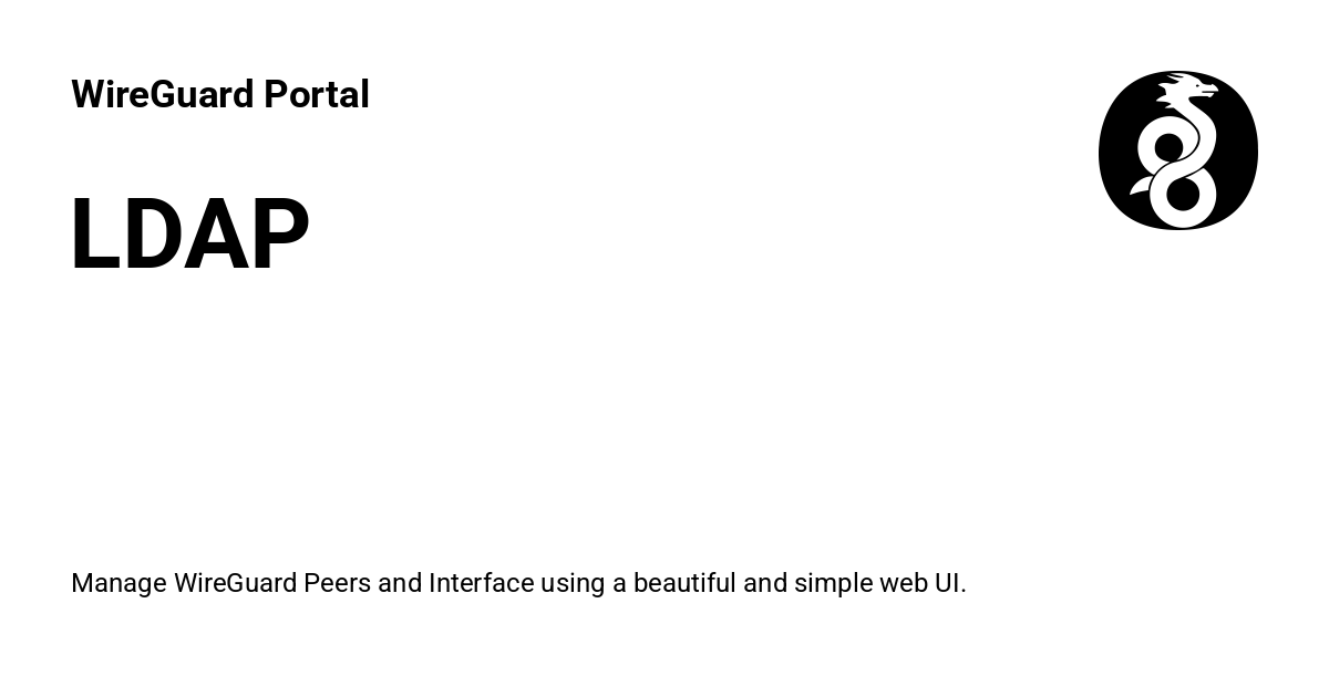LDAP - WireGuard Portal
