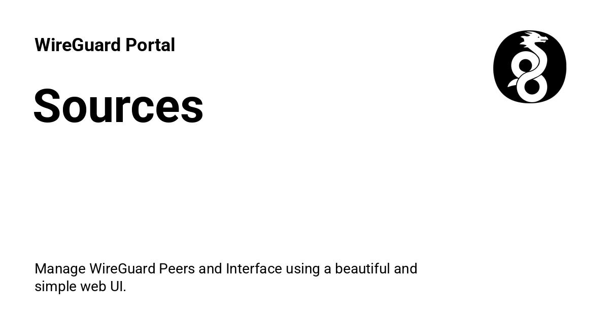 Sources Wireguard Portal